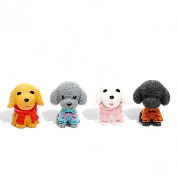 Mini Dog Figurine Set – Handcrafted Ceramic Puppy Décor
