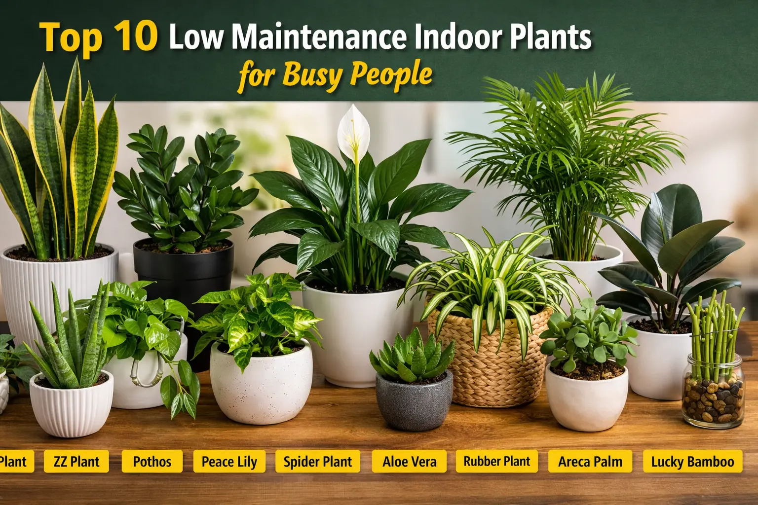 Best Low Maintenance Indoor Plants for Home & Office