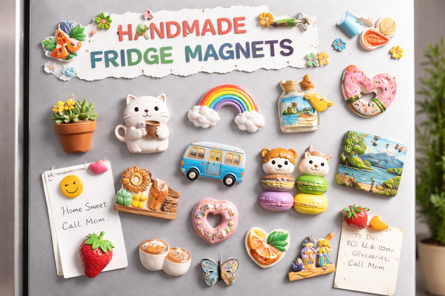 Creative Handmade Fridge Magnets for Kitchen Decoration Ideas